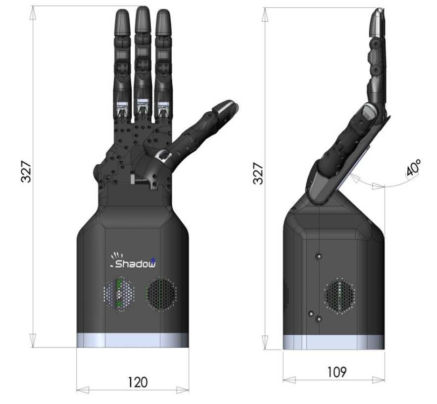 Dimensions — Dexterous Hand Lite 2.1.4 documentation Dimensions — Dexterous Hand Lite 2.1.4 documentation